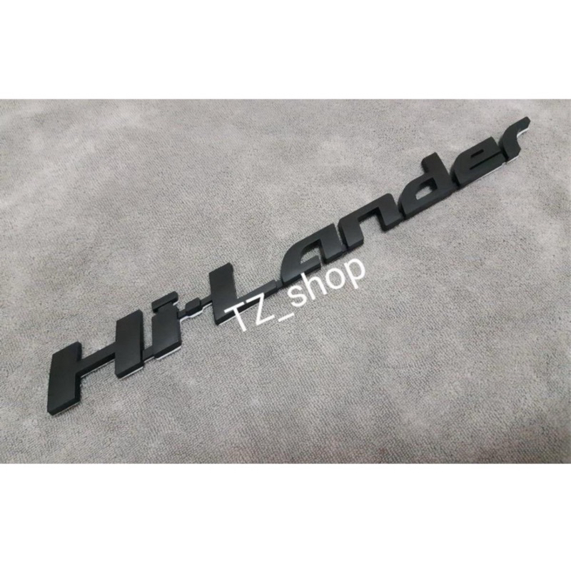 Hi-lander Logo Matt Black For dmax | Shopee Philippines