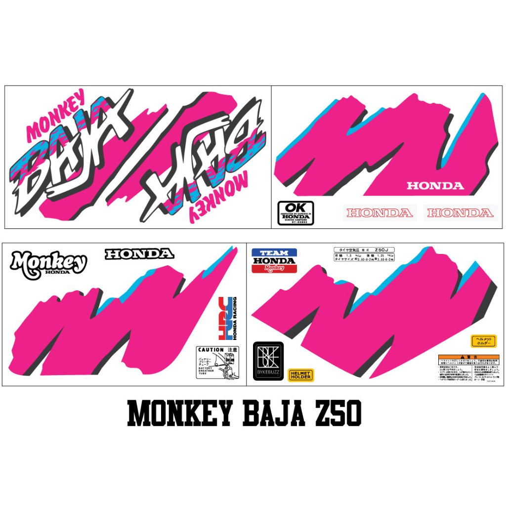 Sticker Monkey Baja Z50 Pink | Shopee Philippines