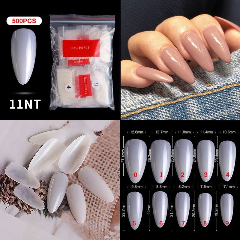 500pcs Medium Pointed PVC Nail | Shopee Philippines
