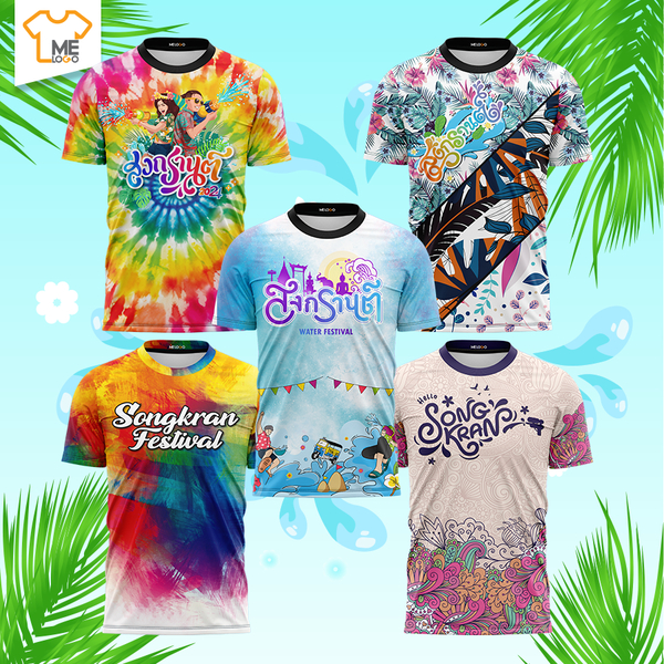 Songkran Shirt SCF.01-05 Full Body Print Front And Back | Shopee ...