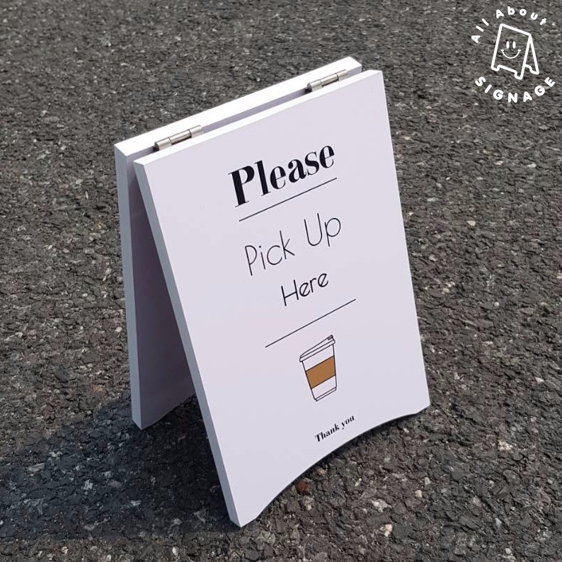 ** Cute Table Sign 2 Sides Size A5/A4 Please order & pay here pick up ...