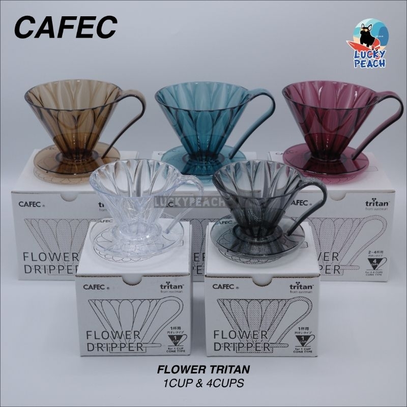 CAFEC Flower Dripper Tritan Cone Shape Basic Body But Best Use Product ...