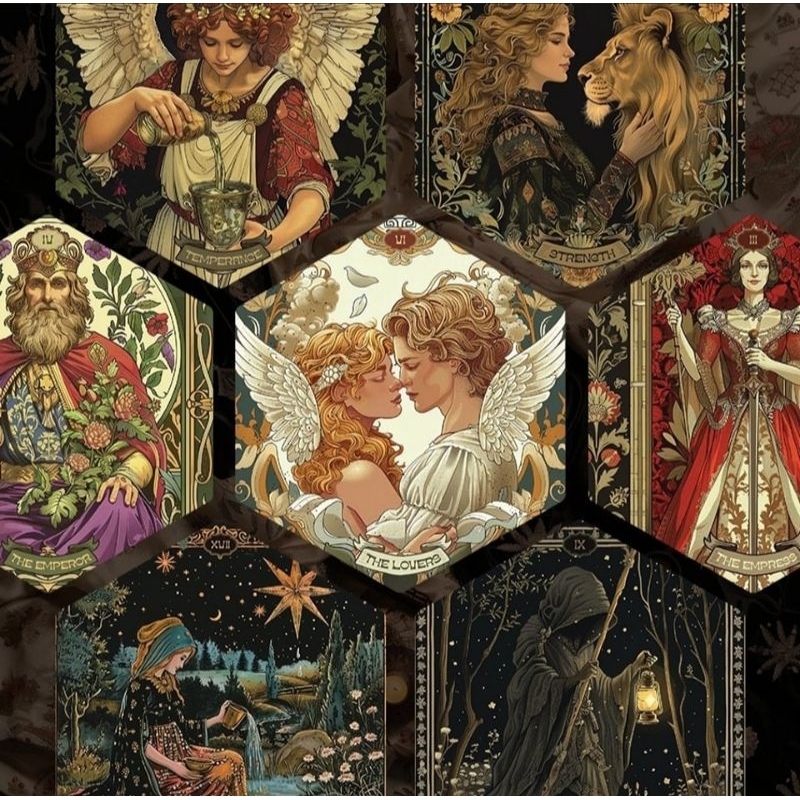 Hexagon Tarot Gypsy Cards Shape Wooden Box deck | Shopee Philippines