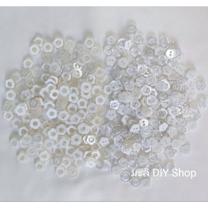 White Flower Buttons 2 Holes 13 mm Size 2 Types To Choose From Very ...