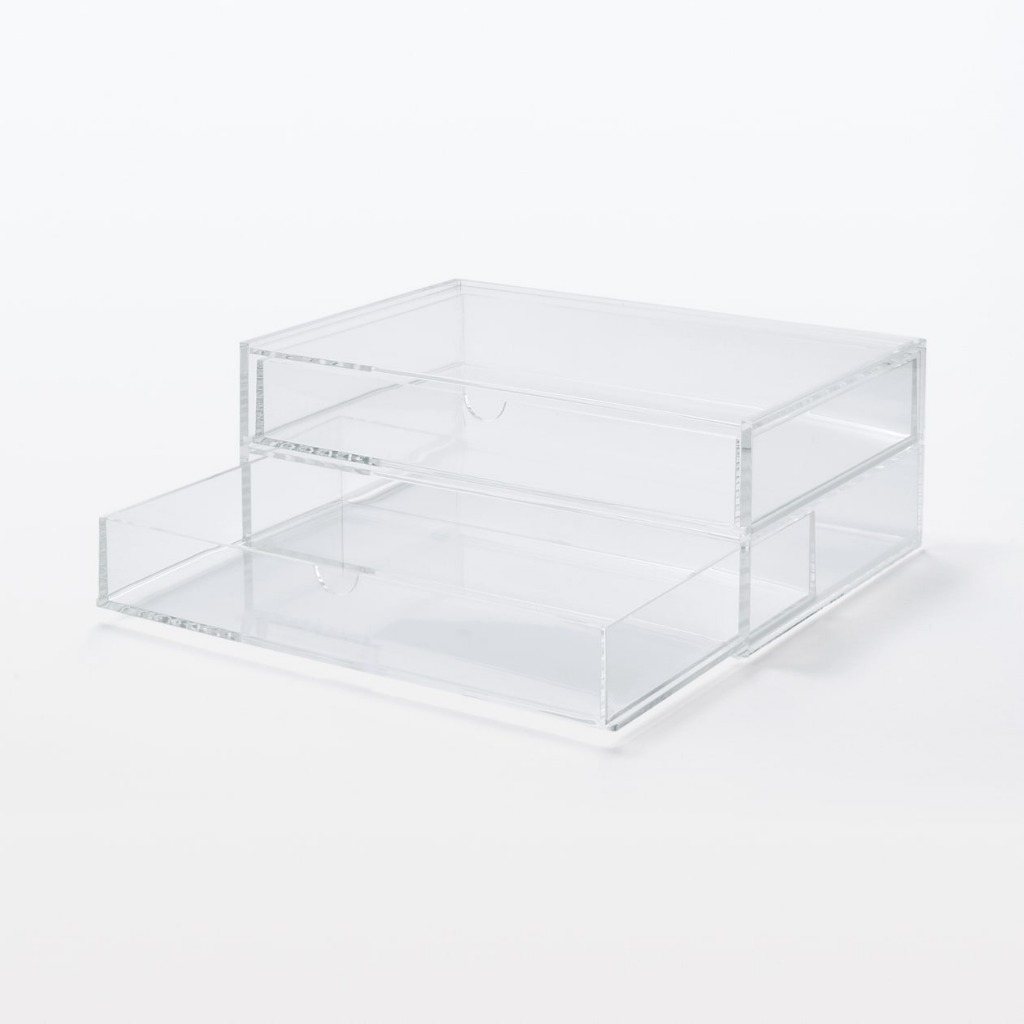 MUJI ACRYLIC W DRAWER 2ROWS CLEAR L | Shopee Philippines