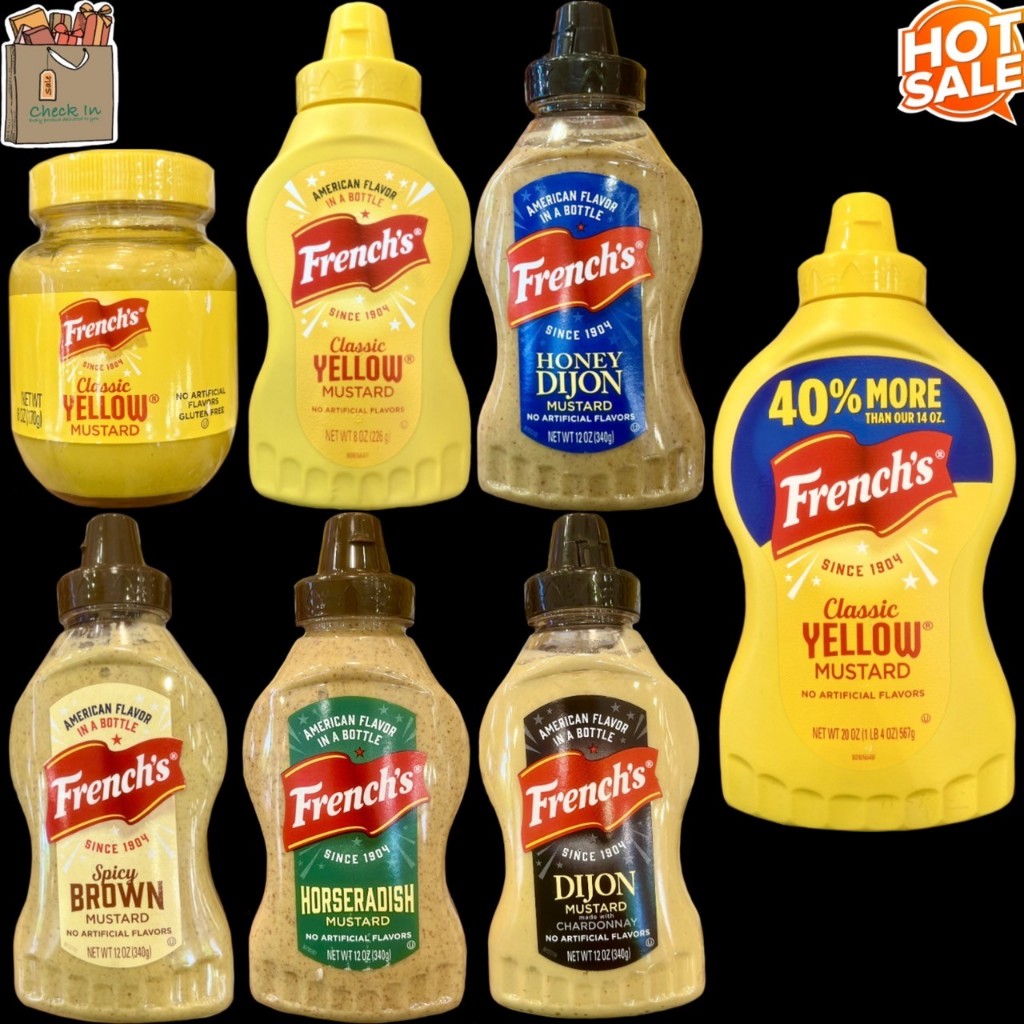 French's Horseradish Mustard Sauce Honey Dijon Spicy Brown Classic ...