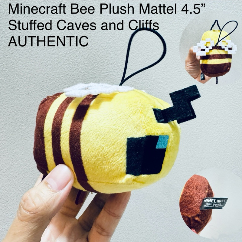 Keychain Rare 4.5inch Minecraft Plush Doll Bee Mattel Stuffed Caves and ...