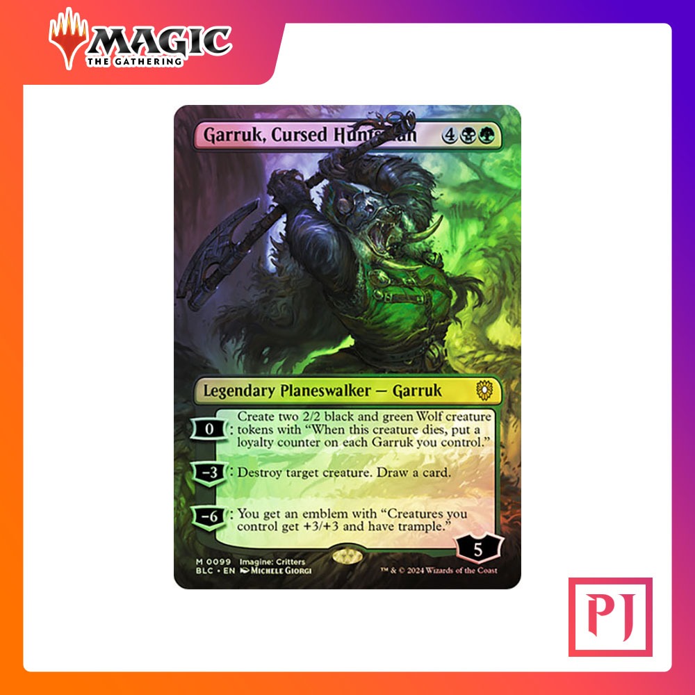 [MTG] Garruk Cursed Huntsman (Borderless) [BLC] [MULTI] [MYTHIC] [FOIL ...