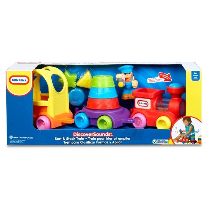 Little Tikes DiscoverSounds Sort and Stack Train Railway Blocks Toys ...