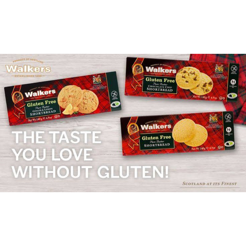 Walkers butter shortbread rounds/traingles/choc chips /gluten free Glu ...