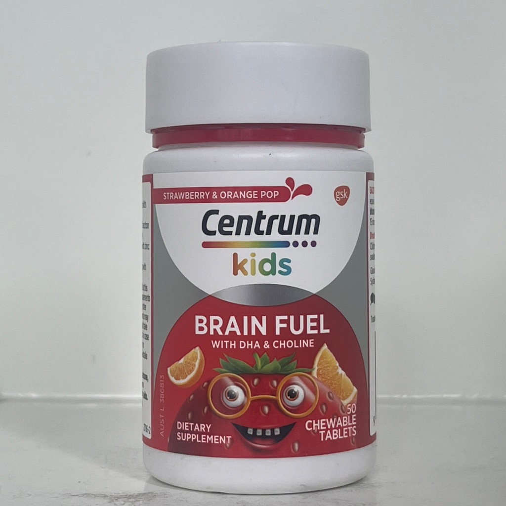 Centrum Kids Brain Fuel 50 Chewable Tablets Support Children's ...