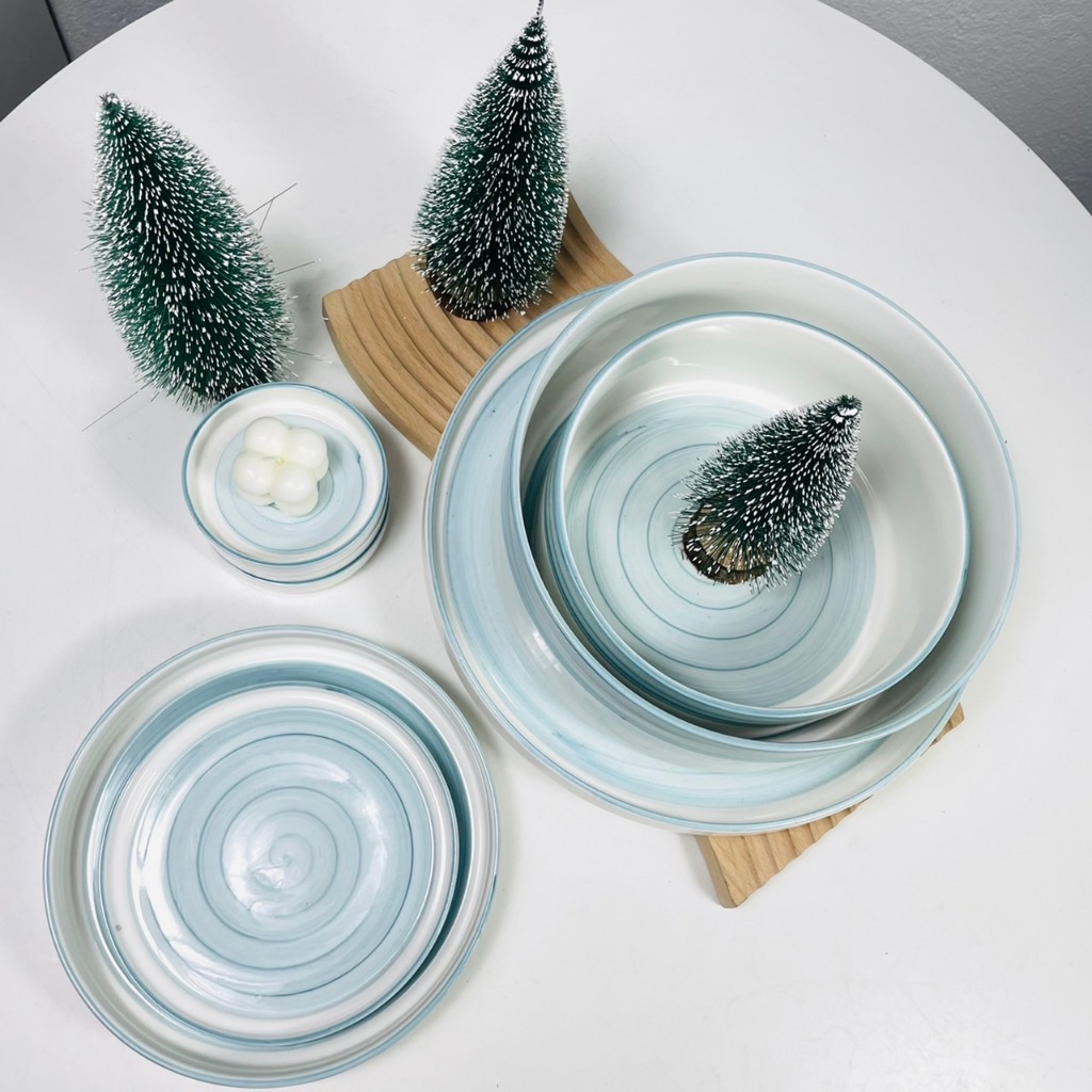 spirale bleu collection Round Dish High-Rim Bowl Sauce Cup Spiral Blue ...