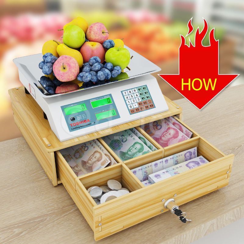 Storage Basket Divider Desktop Changing Box Coins Cash Paper Cashier ...