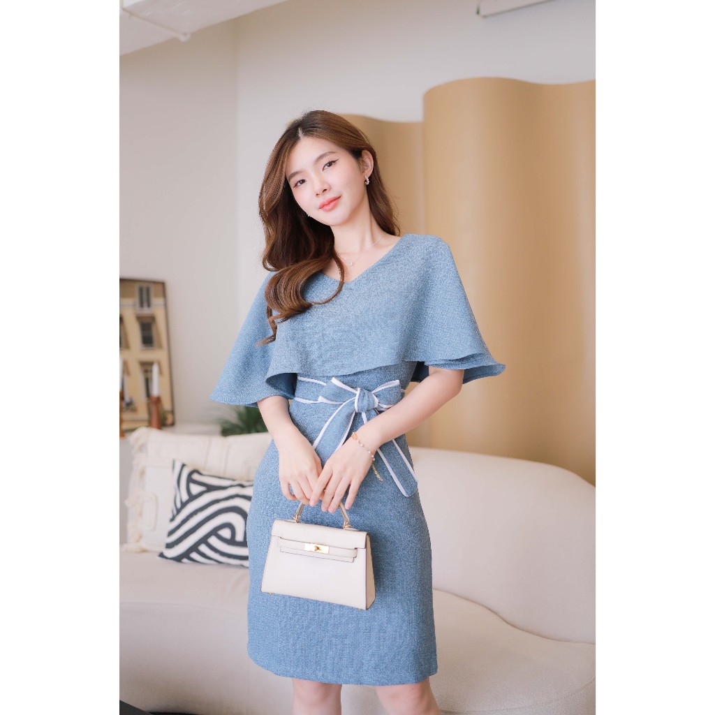 G345 Indigo Dress (Colour Covering Shawl) | Shopee Philippines