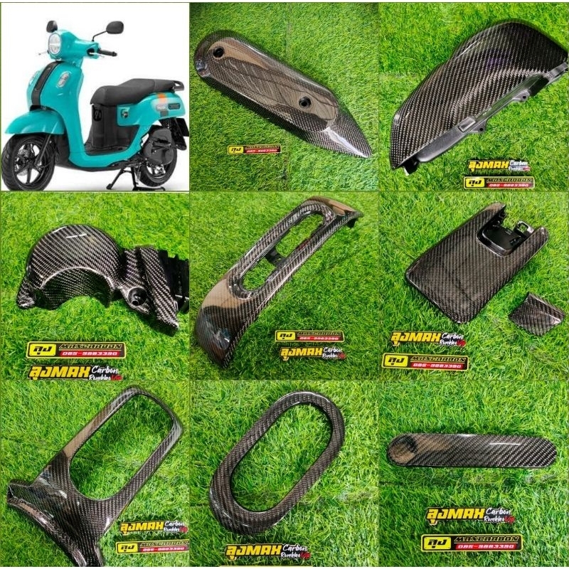 Fazzio Real carbon Cover Small Horn Pipe Filter Mileage Head Big Tail ...