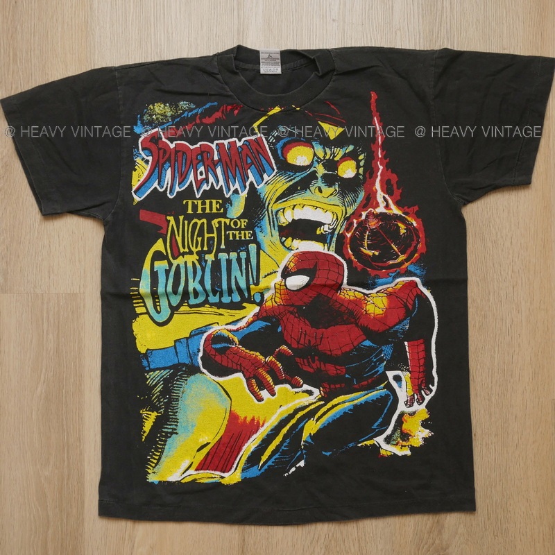 SPIDERMAN Made in USA Bleached Bio Big Screen vintage shirt Marvel ...