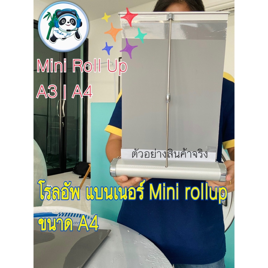 Display Stand Sign A4 Advertising Booth Supplies Roll Up Banner Mini rollup Easy full frame A4 ...