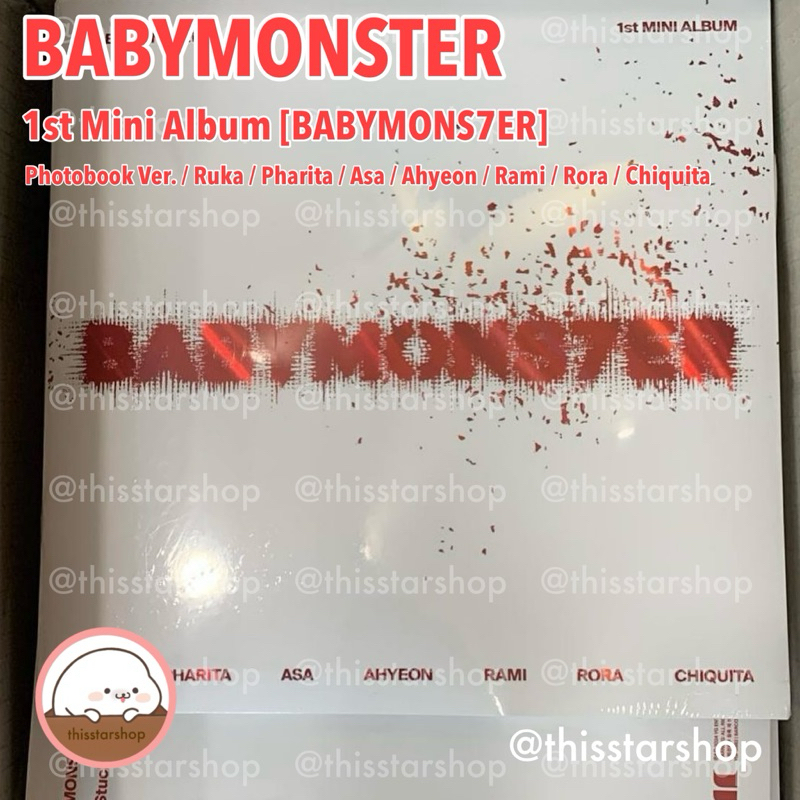 BABYMONSTER Album 1st Mini [BABYMONS7ER] (Photobook Ver./Ruka/Pharita/Asa/Ahyeon/Rami/Rora ...