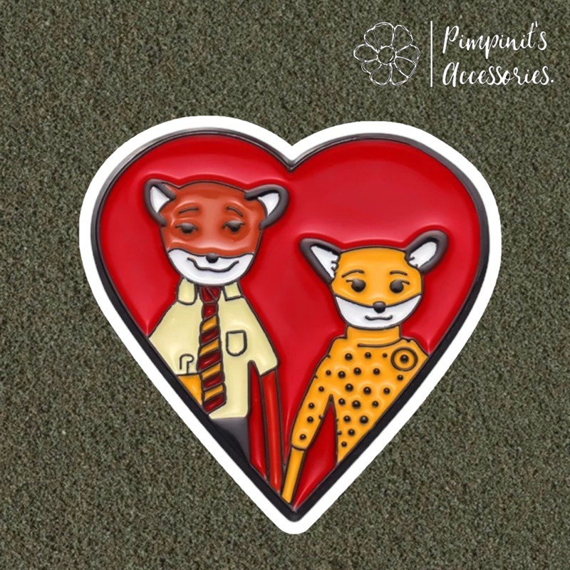 ʕ •ᴥ•ʔ : The Mischievous Fox Brooch | Fantastic Mr. & Mrs. Enamel Pin ...
