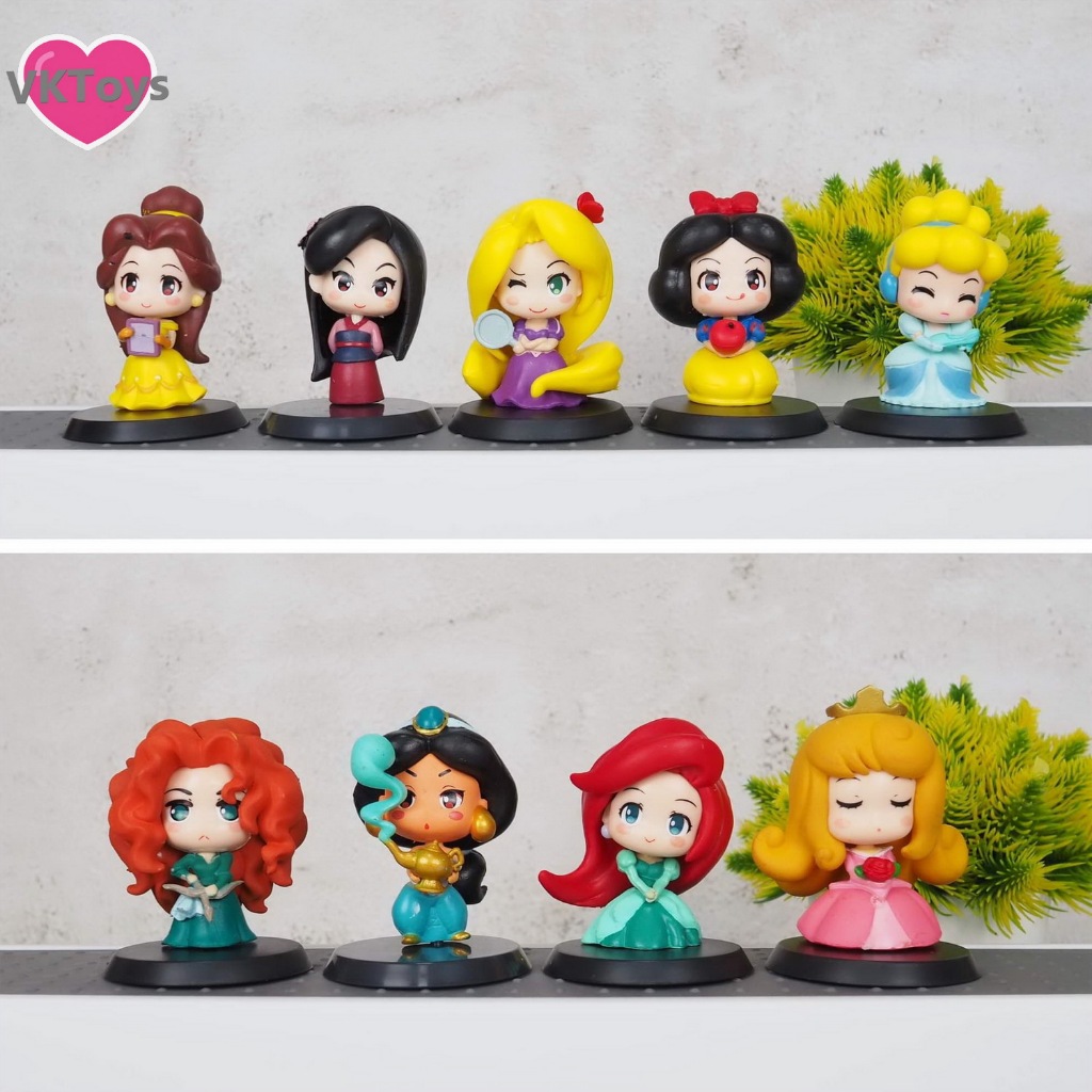 There Are 9 Types Of Disney Princess Models Cute All Kinds About 5-6 cm ...