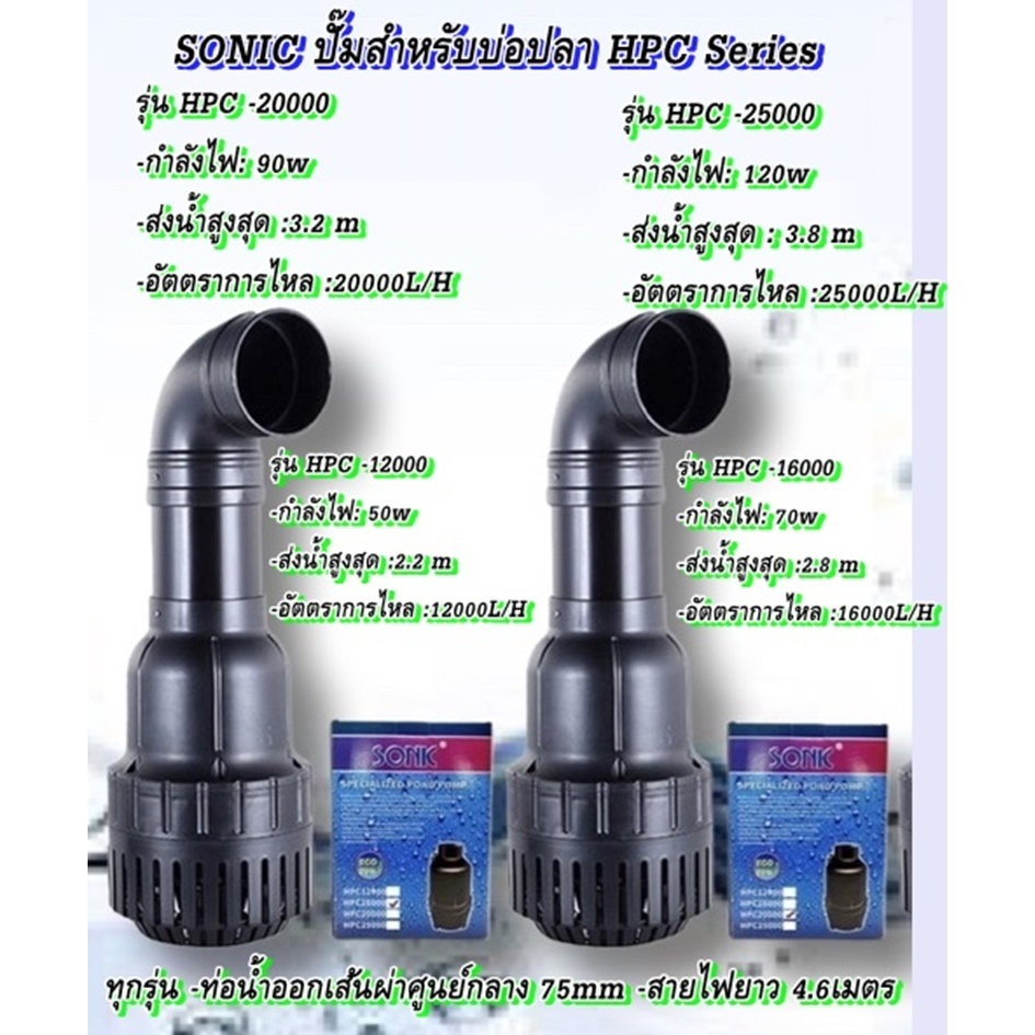 SONIC Pump For Fish Pond HPC-12000/HPC-16000/HPC-20000/HPC-25000 FLUX ...