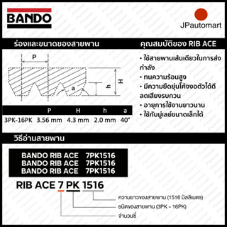 8PK 1530-8PK 1590 Belting BANDO RIB ACE 8PK 1530 1535 1560 1590 | Shopee Philippines