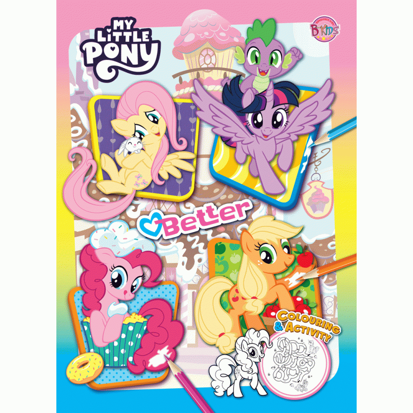 MY LITTLE PONY Better Coloring & activity Book And Skill Practice Game ...