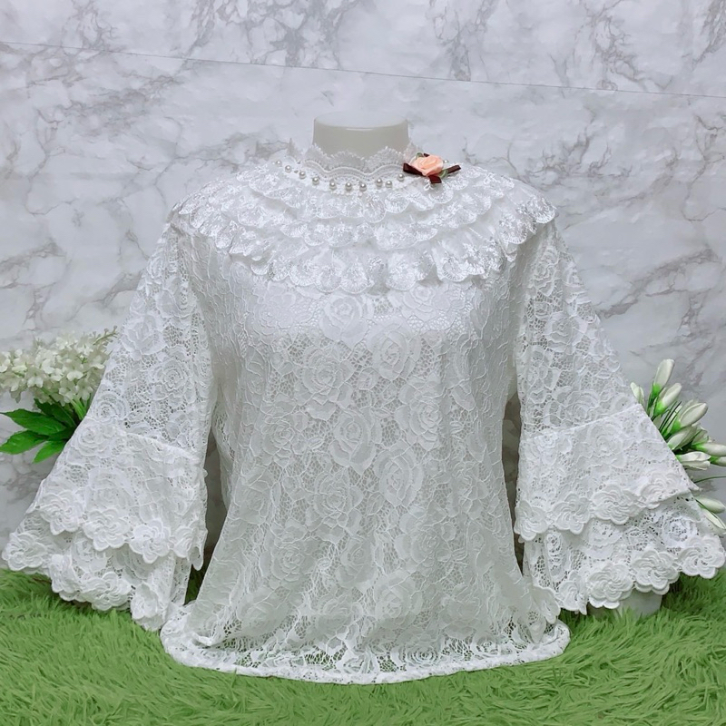 Lace Shirt Soft Fabric Vented Sleeves 36 To 44 Inches Can Be Worn Free ...