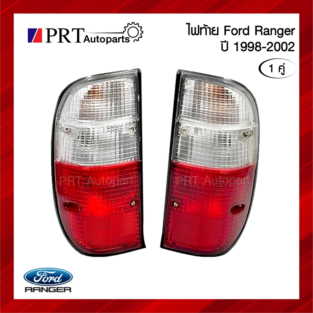 Tail Lamp Light FORD RANGER 1998-2002 White Red With Holder And AA ...