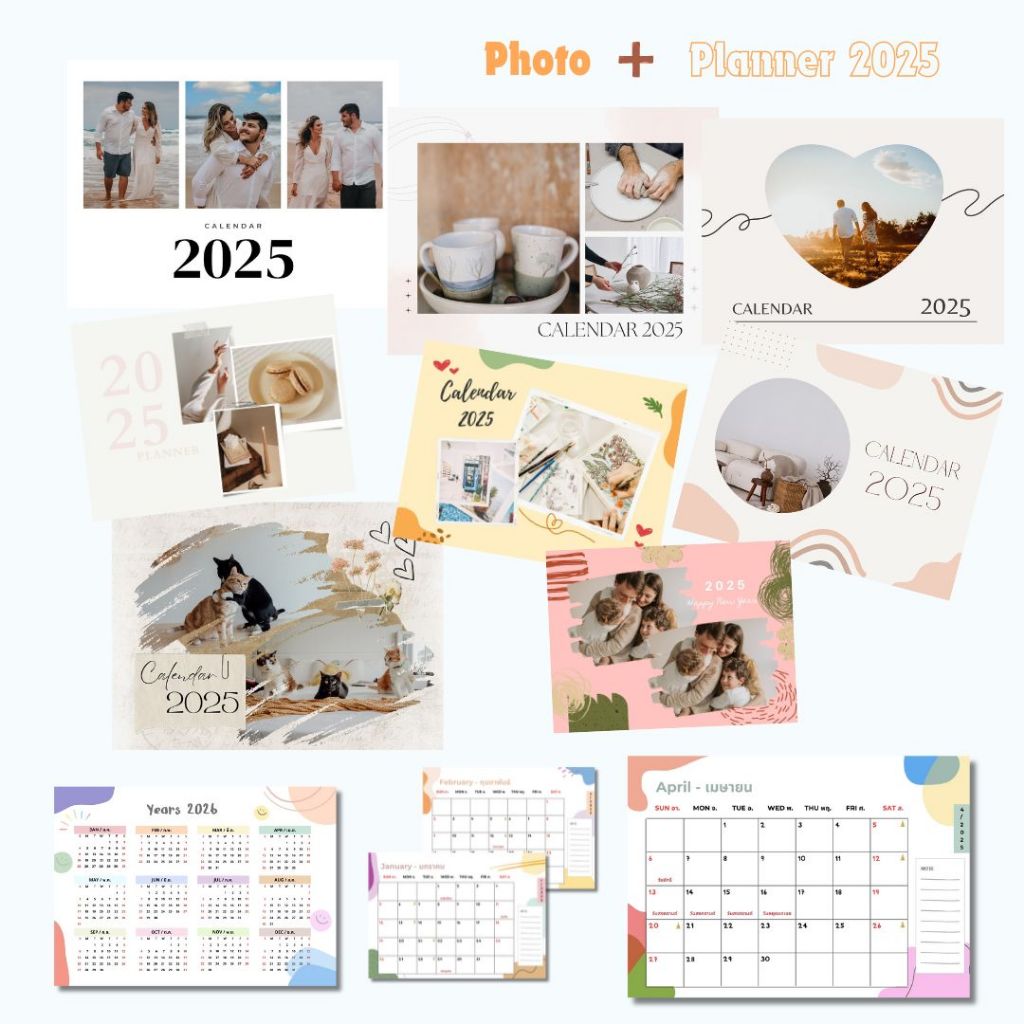 Desk Calendar Can Put Photo Album 2025/68 Design 8x6–Desk Custom ...