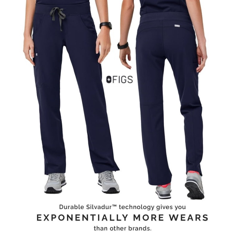 FIGS Women Elastic Fabric Long Pants Model KADE CARGO Work Wear Travel ...