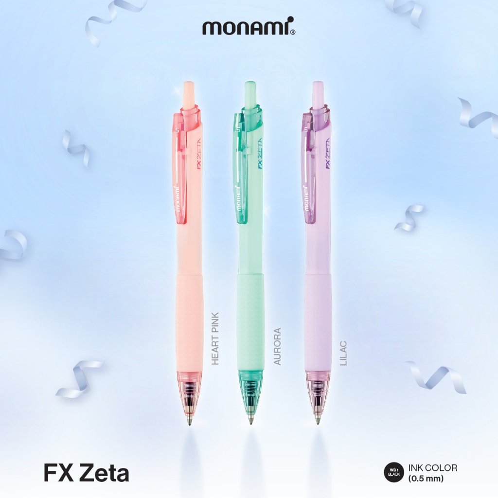 Monami Ballpoint Pen FX Zeta Pastel Handle Black Ink 0.5 Mm. | Shopee ...