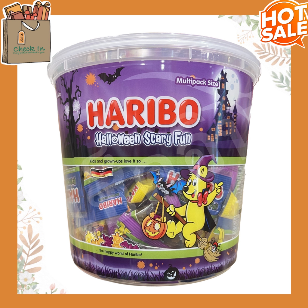 Haribo Halloween Scary Fun 980g Scallops 980g Mixed Fruit Flavor Gummy ...