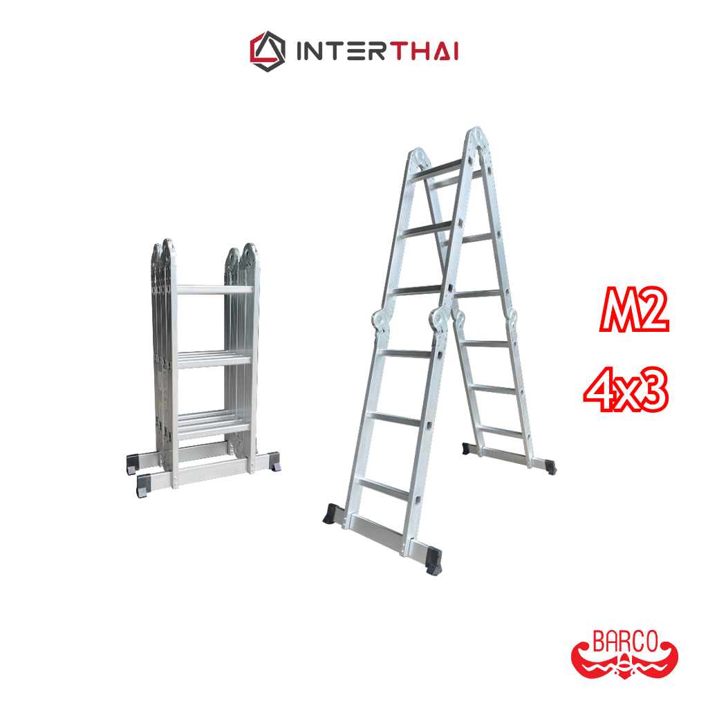 BARCO Aluminum Multipurpose Ladder (Original Joint) Model M2 4x3 12 ...