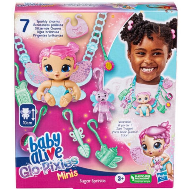 Baby Alive Glo Pixies Minis Carry'n Care Necklace Sugar Sprinkle Pixie ...