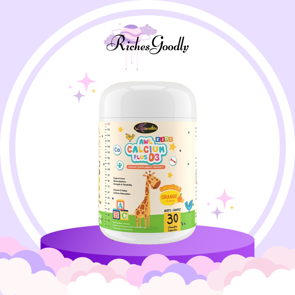 AWL Calcium Plus D3 Chewable Liquid Bone Nourishment Increase Height 1 ...