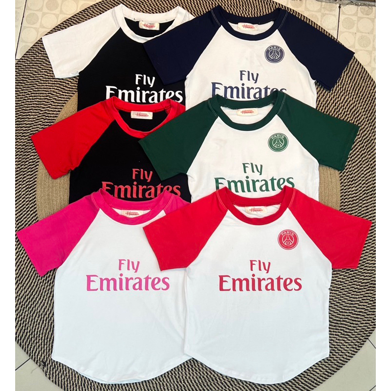 Short Sleeve Crop Top Two-Tone Work New Model Emirates Chubby Girls Can ...