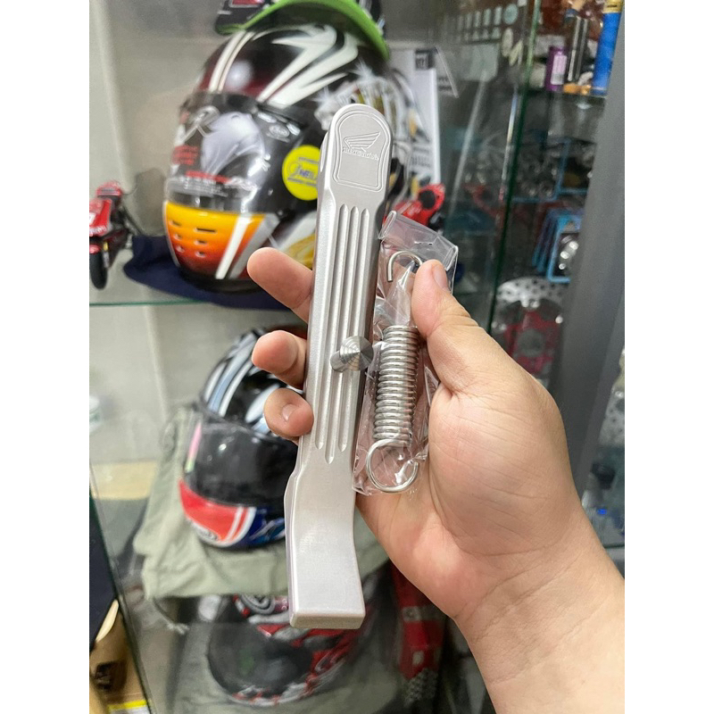 HONDA Aluminum Side Stand With Hook Stainless Steel Spring Hand ...