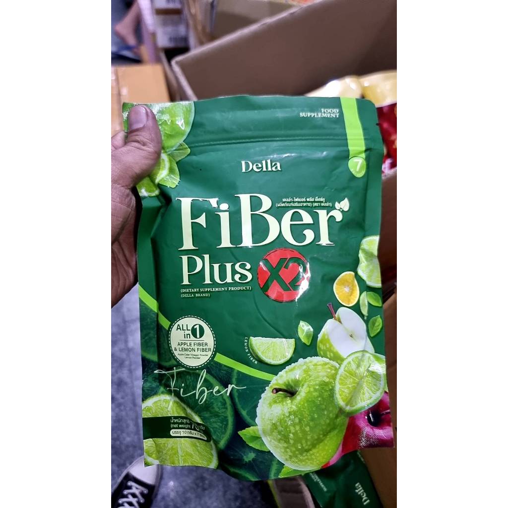 Fiberdella FIBER PLUS X2 Fibre Apple Lemon Flavor 1 Sachet Contains 7 ...
