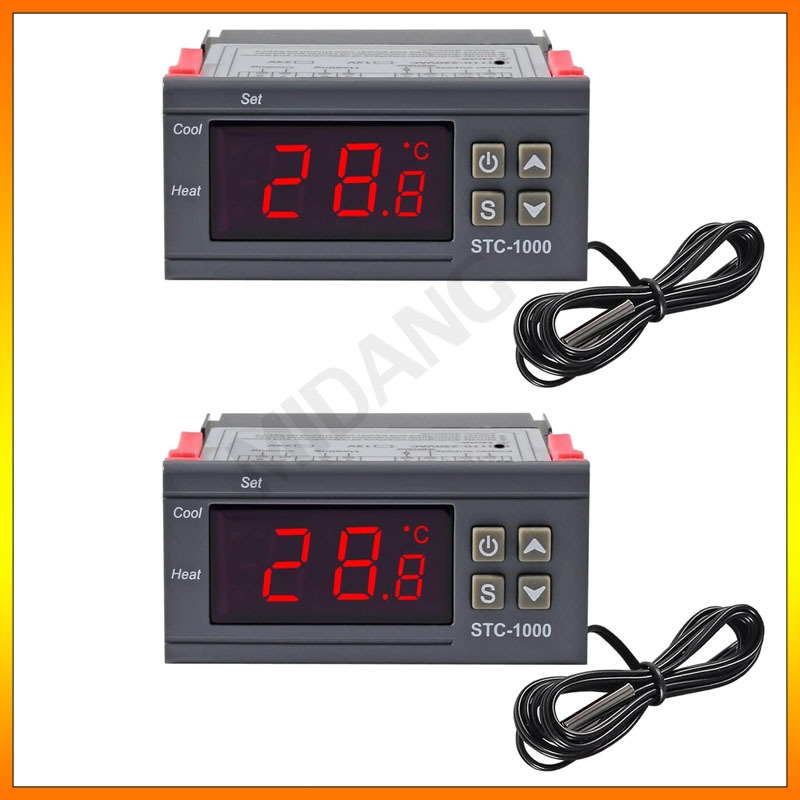 Temperature Controller STC-1000 STC-3028 AC 220V Thermometer Low-High Digital Screen | Shopee ...