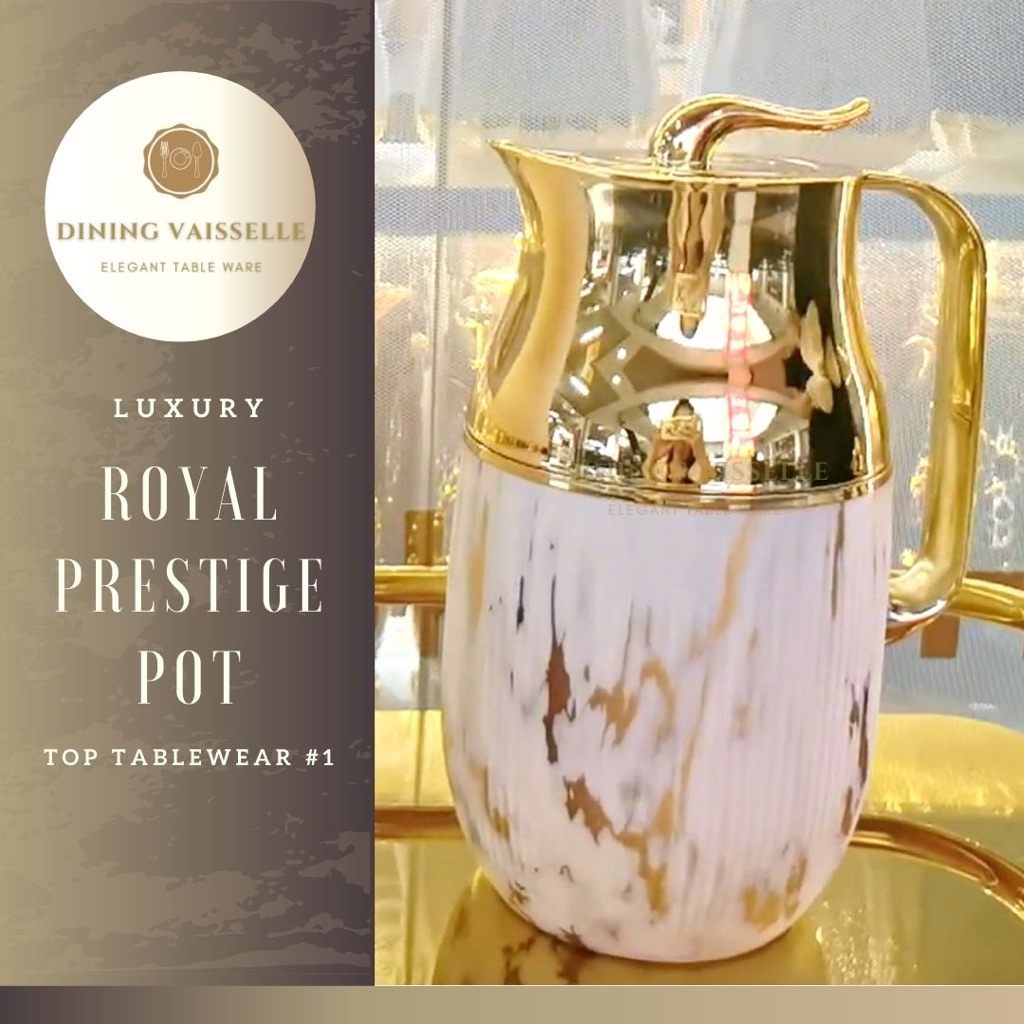 Royal Prestige Golden Oval Pot-1 litre Jug For Water Tea Coffee Heat ...