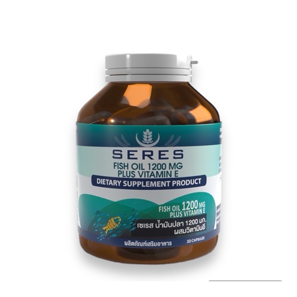 SERES Fish Oil + Vitamin E 1200 mg. Hi- DHA EPA Omega3 Salmon ...