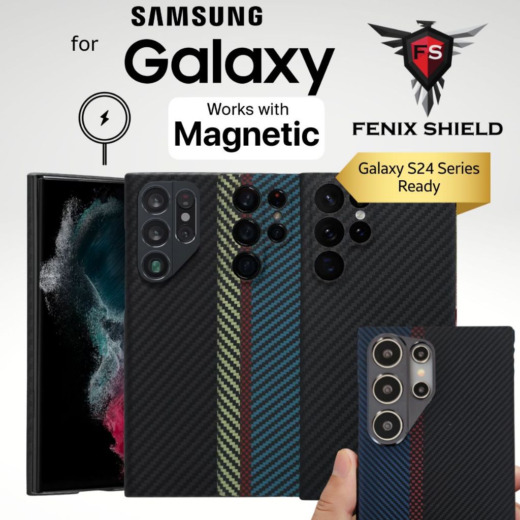 FenixShield Ultra Slim Aramid Carbon Fiber Case For Samsung Galaxy S24/S23/S22/Plus / | Shopee ...