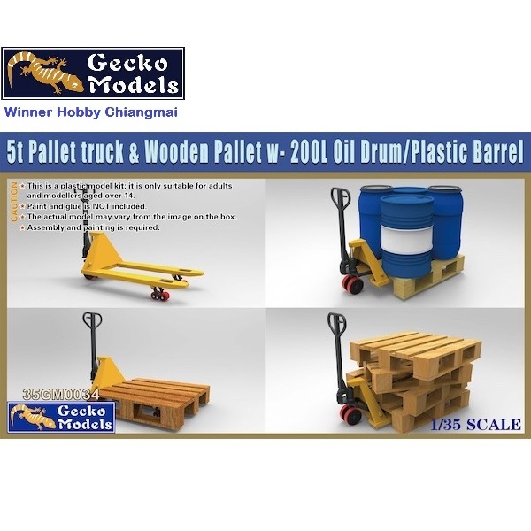 Plastic Model Assembled Gecko Models Figure 35GM0034 5t Pallet Truck ...