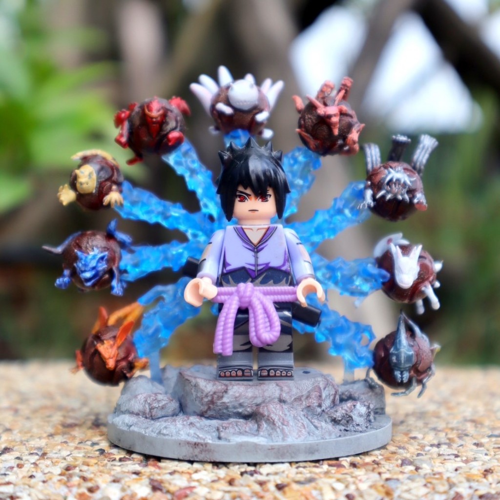 Naruto Sasuke Ten tails Lego Part Add-On Toys Display Stand | Shopee ...