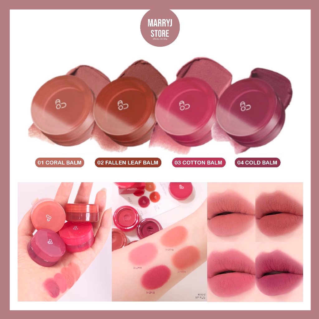 New Colors Available * AOU Floffy Matte Balm 4.5g. (Matte Lip Balm ...