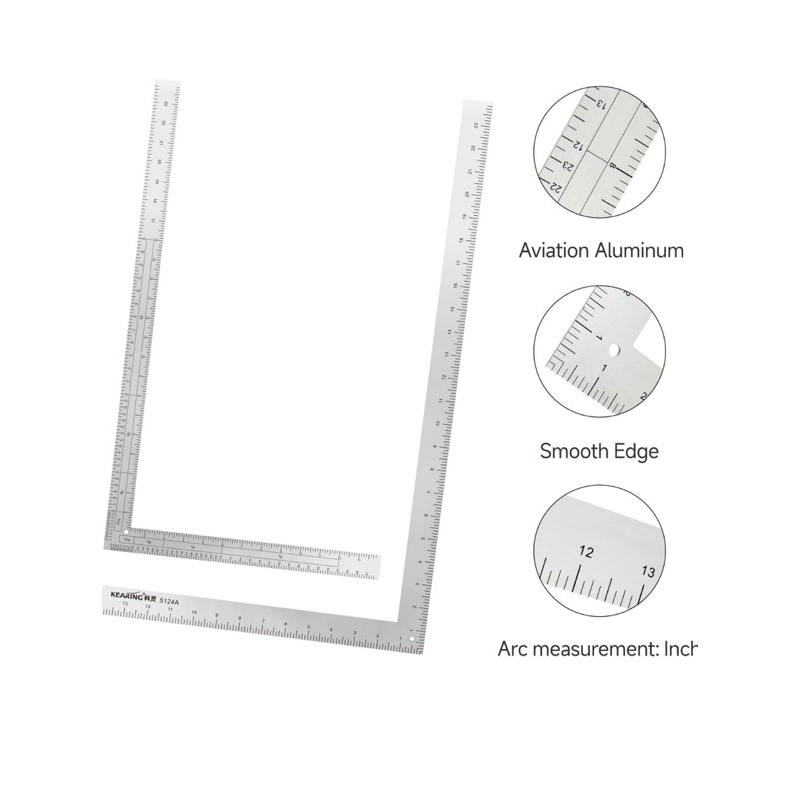 Kearing L-Shaped Aluminum Ruler For Pattern Making. | Shopee Philippines