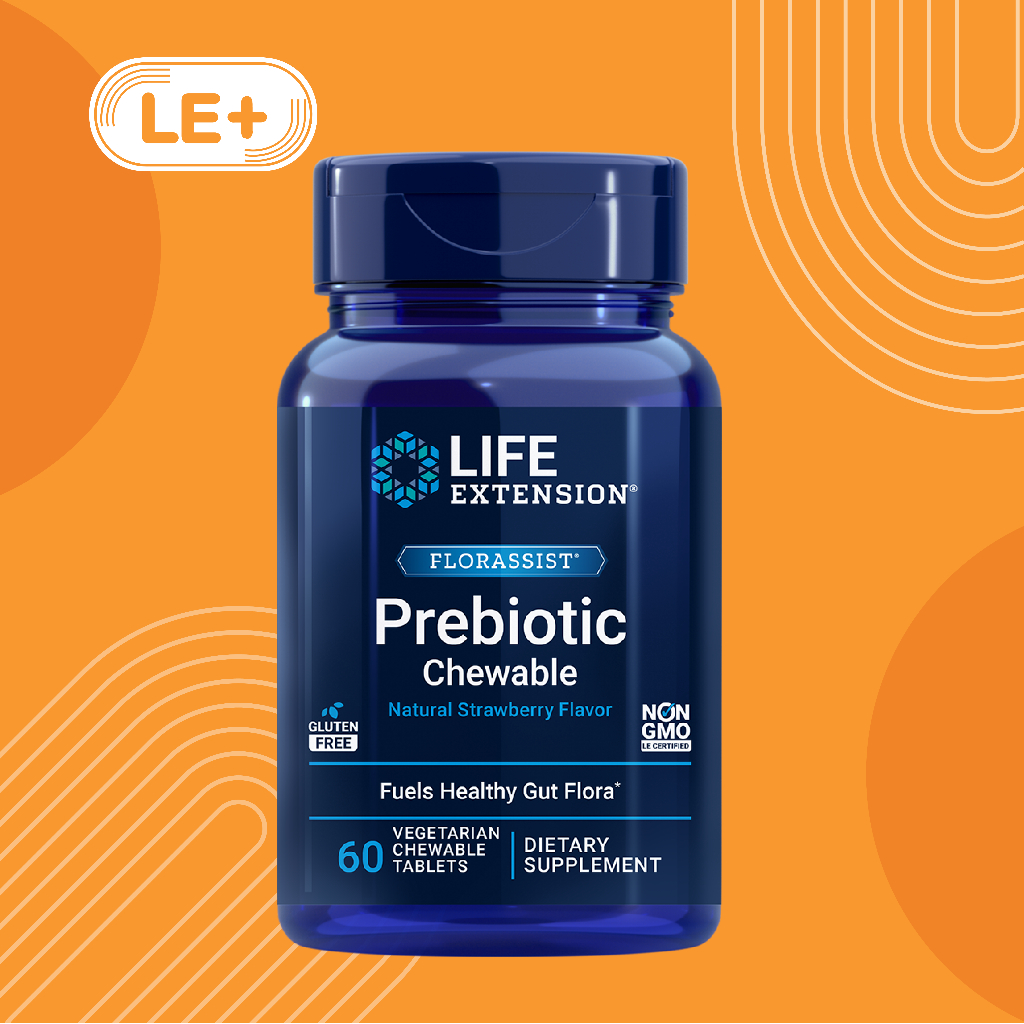 Life Extension FLORASSIST Prebiotic Chewable (Strawberry) (60 Tablets ...