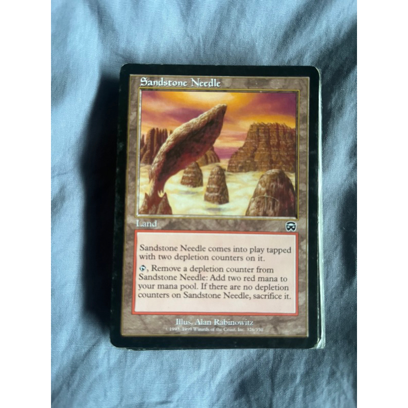 MTG Card Sandstone Needle Land Magic the gathering EDH Model Mercadian ...