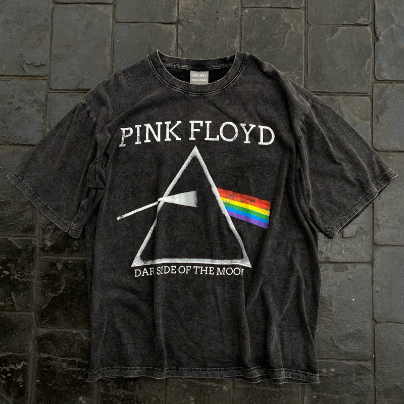 SIS.ON | Oversize Plain T-Shirt Vintage Washed pink floyd Triangle ...